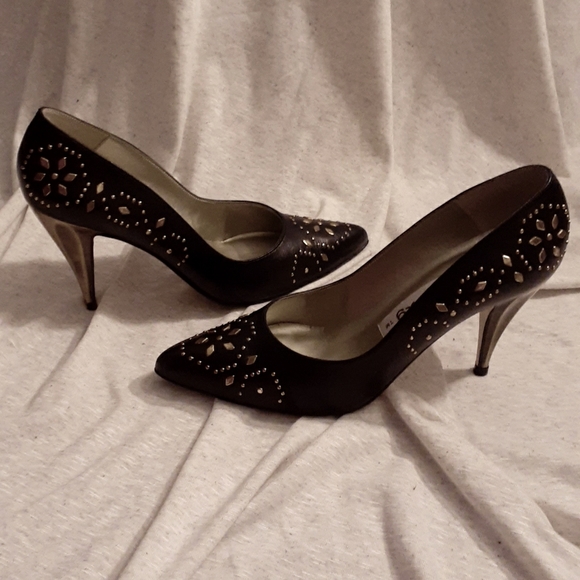 Proxy | Shoes | Vintage Proxy Leather And Stud Pumps Sz 7 | Poshmark